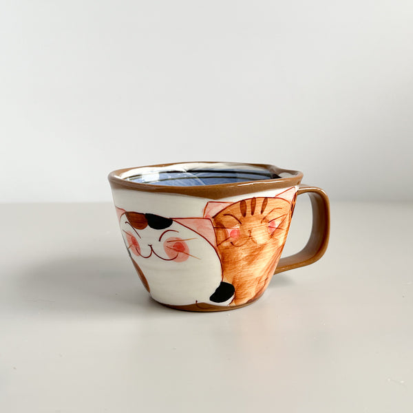 Hasami Ware Hand Painted Mug 300ml - Good Friend Cat – Yorokobi Australia