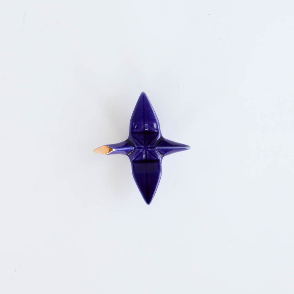 Gold Coloured Crane Chopstick Rest - White / Navy – Yorokobi Australia